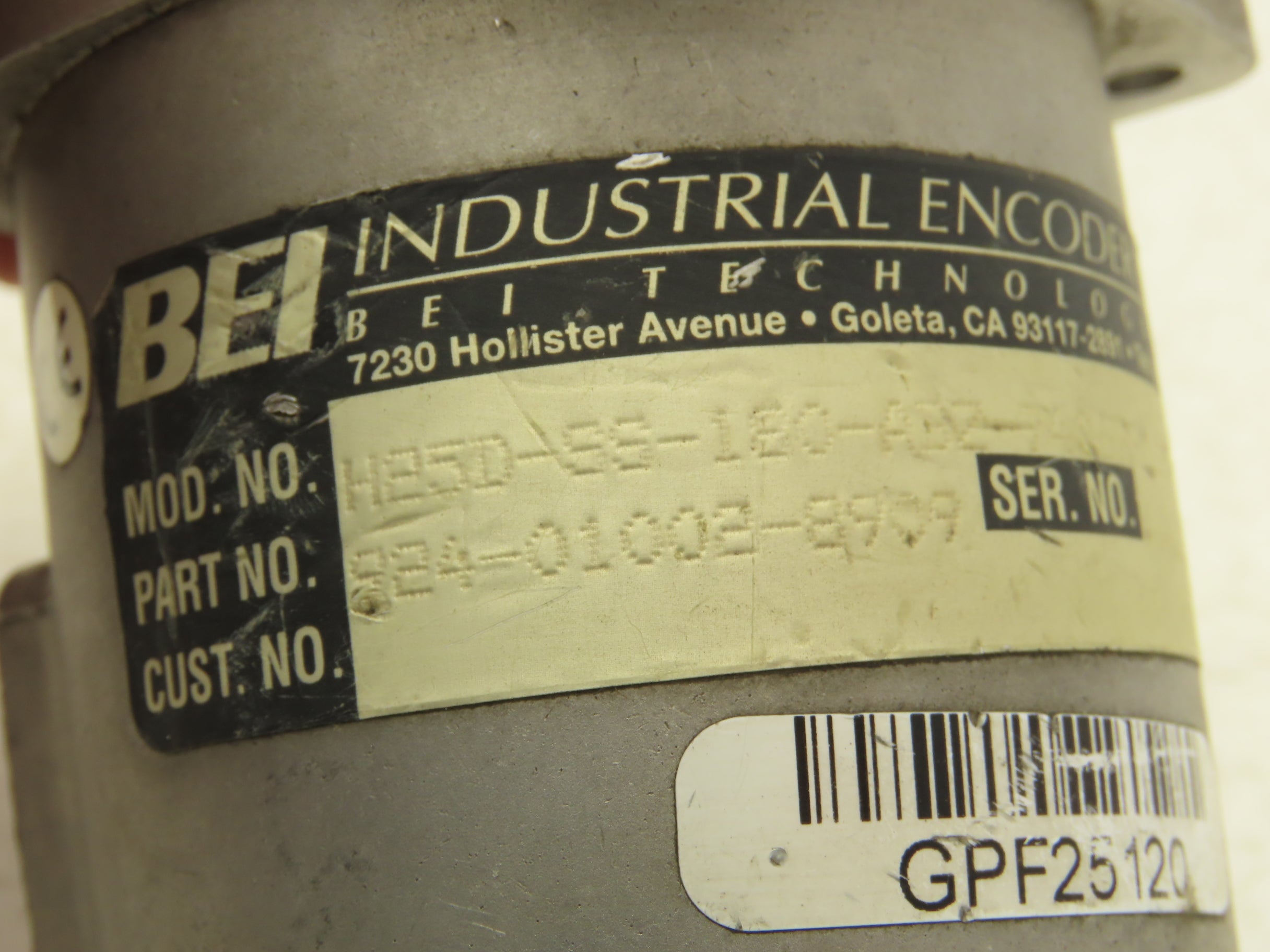BEI Industrial H25D-SS-180-ABZ-7406R-LED-EM16 Rotary Encoder 5VDC 3/8 ...