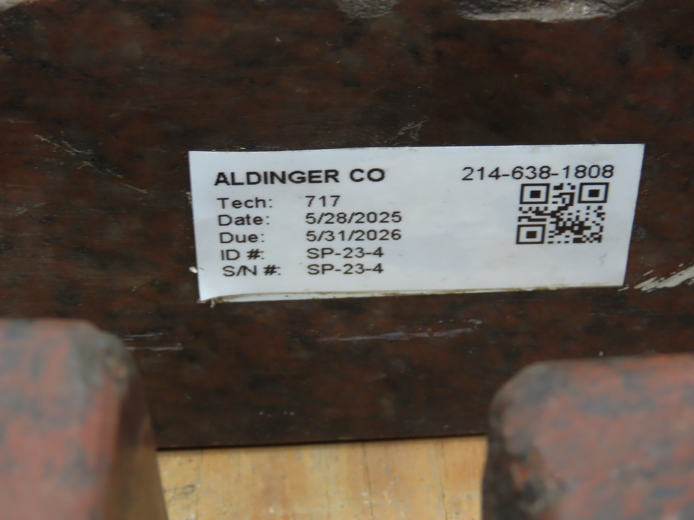 Red Granite Surface Inspection Plate 24 x 18 x 3" Out of Gauge Lot of ...