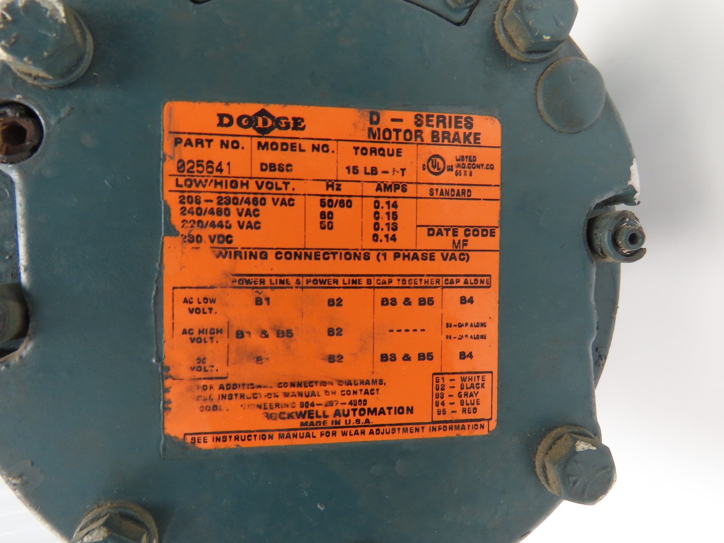 Reliance P21G6817A Duty Master AC Brake Motor 3Hp 1160/1745 RPM 480V 3 ...