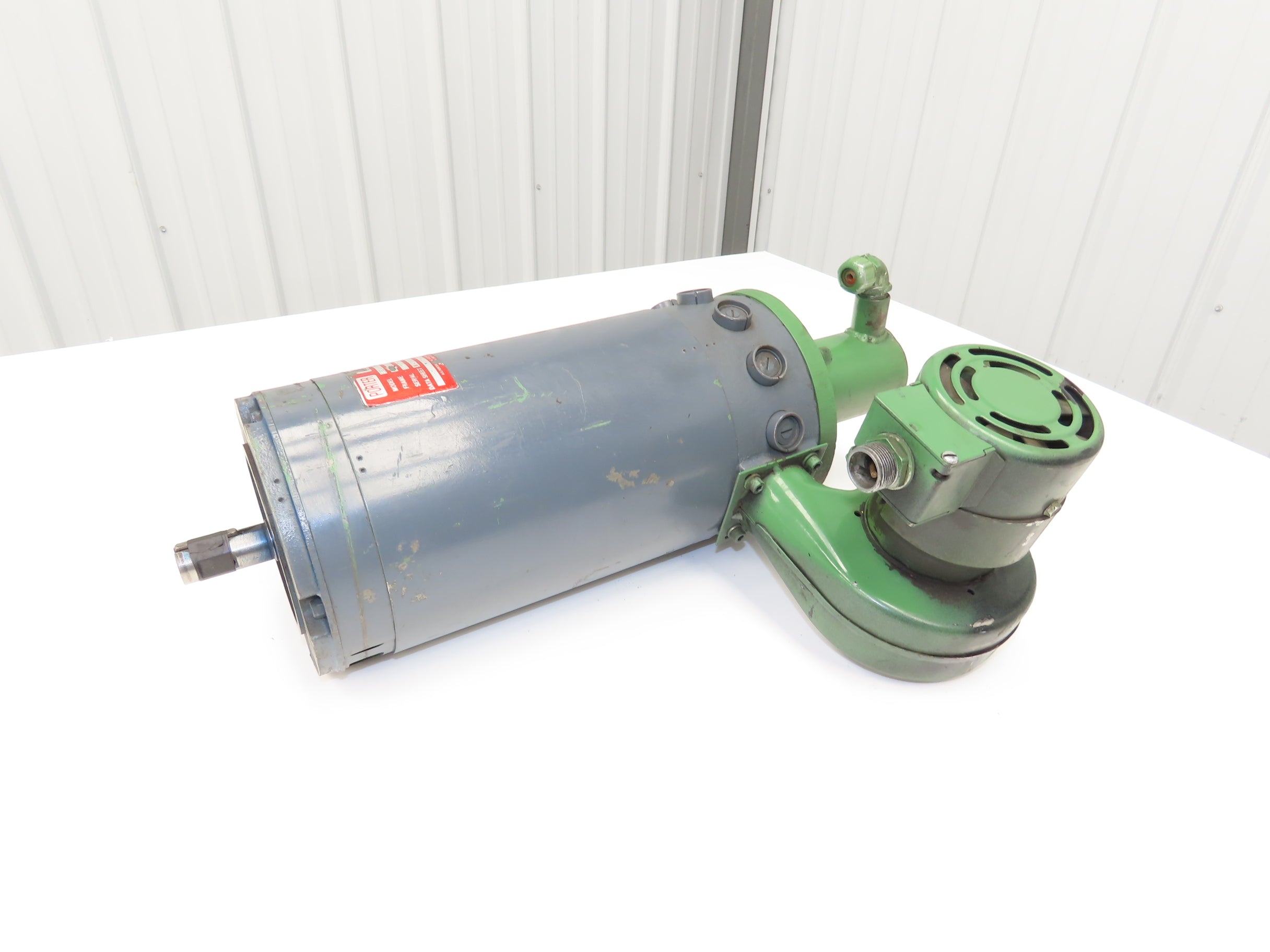 Porter Peerless 181-18-0057-0 DC Motor w/Encoder & Blower 7/8" Shaft D ...
