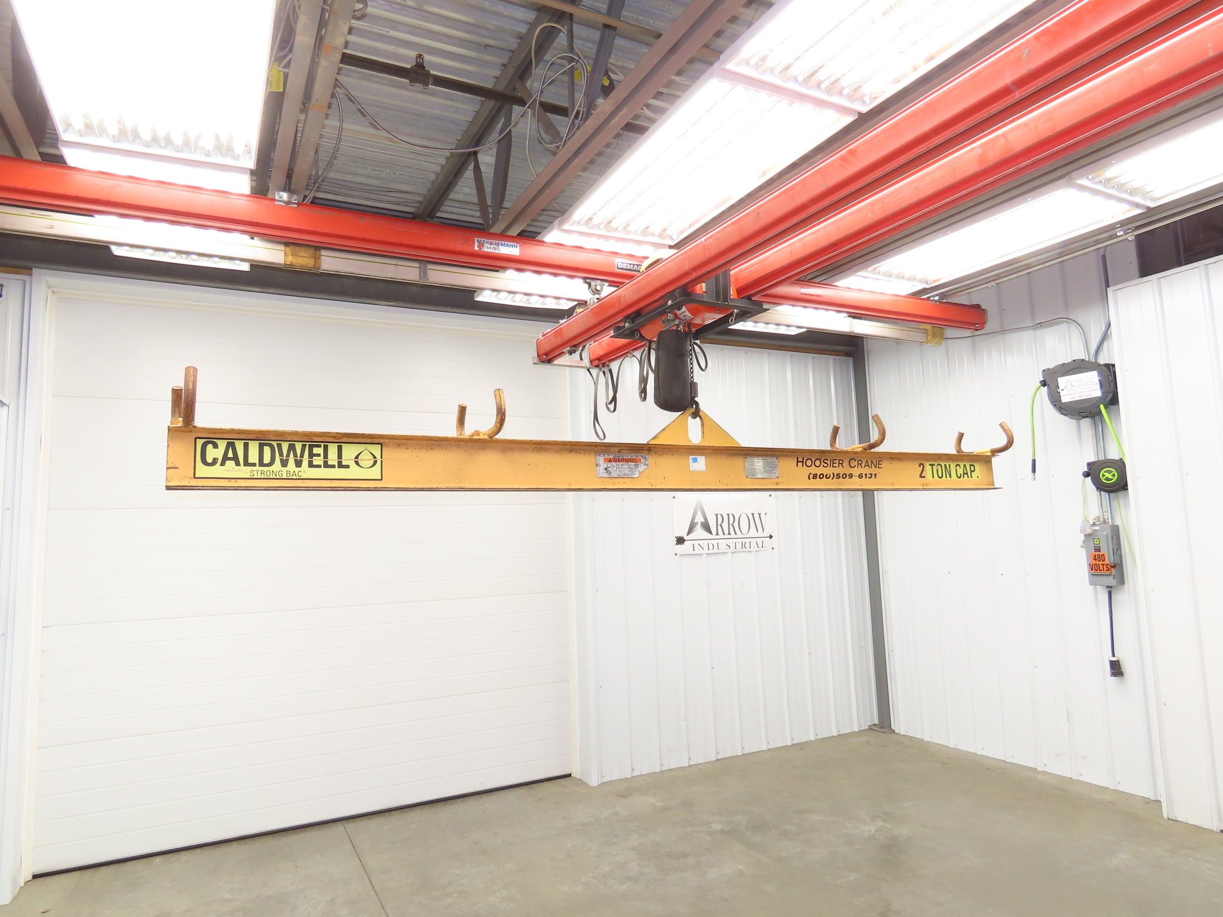 Caldwell 18-2-12 4000 Lb 2 Ton Rigging Lifting Beam 12' Fixed Twin Bas ...