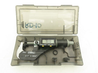 Fowler 54-860-001-1 Digital Outside Micrometer 0-1" 25mm Flat Anvil ...