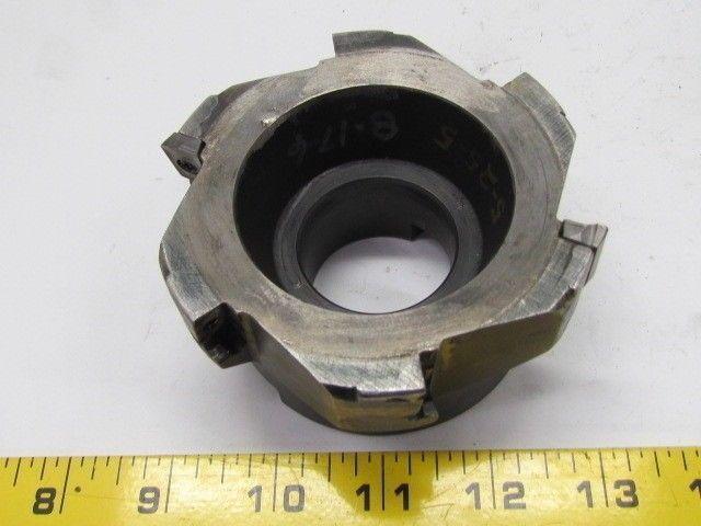 Ingersoll 4" Face Mill indexable Milling Cutter 1 1/2" Arbor 6-Inserts ...